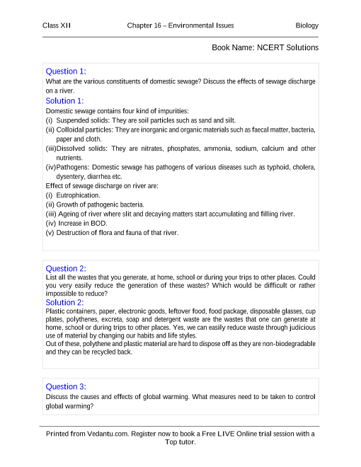 NCERT Books Free Download for Class 12 Biology Chapter 16 ...