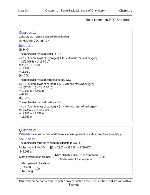 NCERT Books Free Download For Class 11 Chemistry Chapter 1 Some Basic NCERT Books Free Download For Class 11 Chemistry Chapter 1 Some Basic