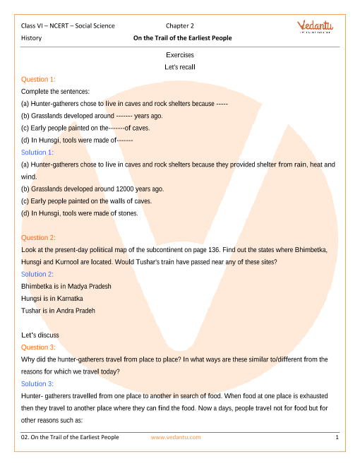 NCERT Solutions For Class 6 Social Science History Our Past Chapter 2 NCERT Solutions For Class 6 Social Science History Our Past Chapter 2