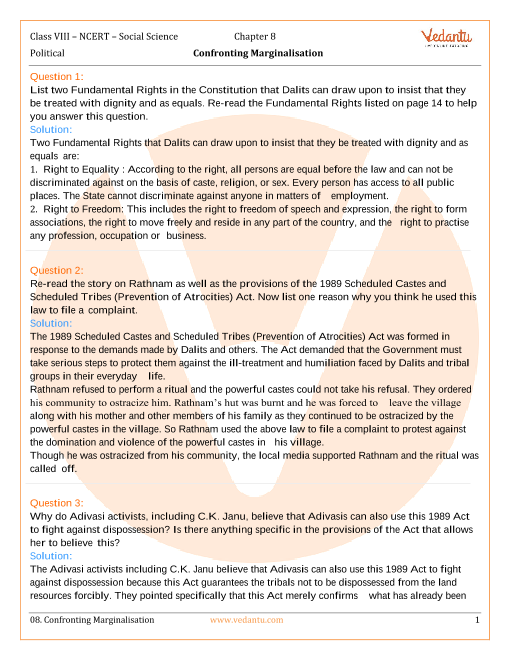 NCERT Solutions For Class 8 Social Science Social And Political Life NCERT Solutions For Class 8 Social Science Social And Political Life