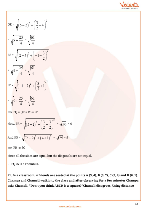 CBSE Class 10 Mathematics - Chapter 7 - Coordinate Geometry - Important ...