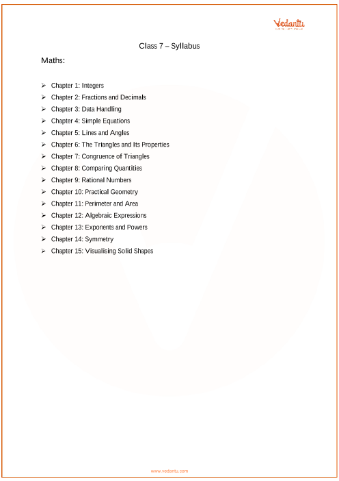 CBSE Syllabus For Class 7 Maths 2018 2019 Examination CBSE Syllabus For Class 7 Maths 2018 2019 Examination