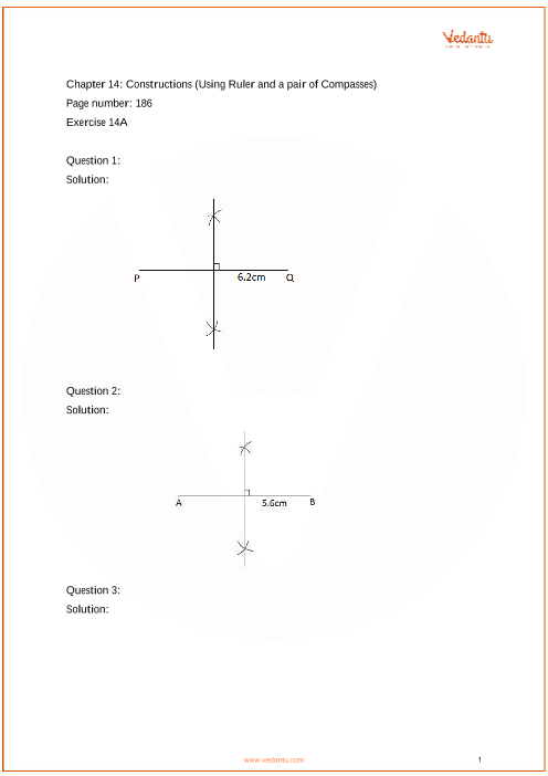 RS Aggarwal Class 6 Solutions Chapter-14 Constructions