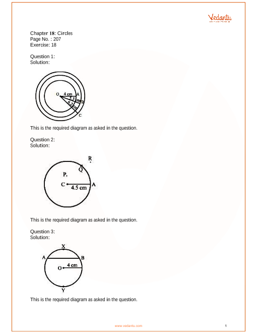 RS Aggarwal Class 6 Solutions Chapter-18 Circles