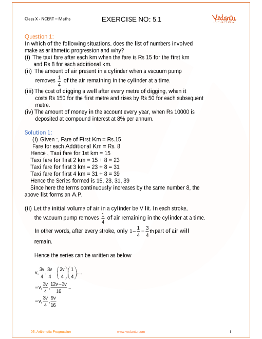 NCERT Solutions For Class 10 Maths Chapter 5 Exercise 5 3 Updated 2020 21