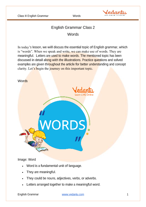 The Word English Class