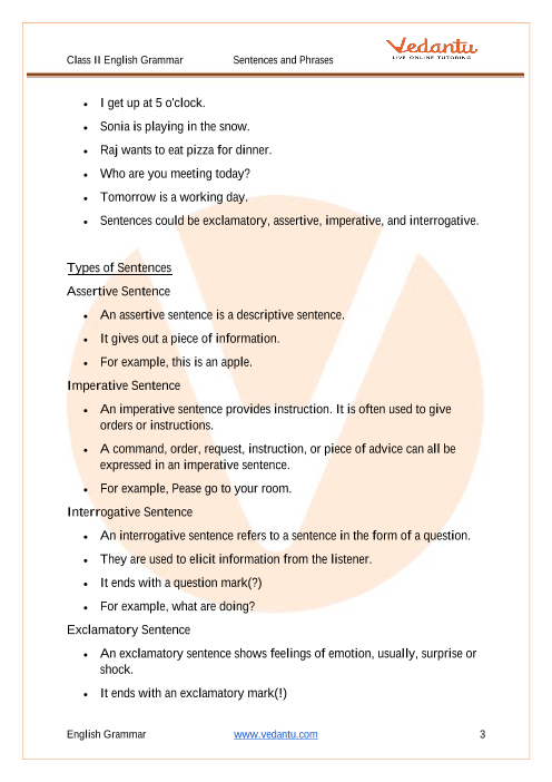 Exle Sentences For Grade 2 - Infoupdate.org