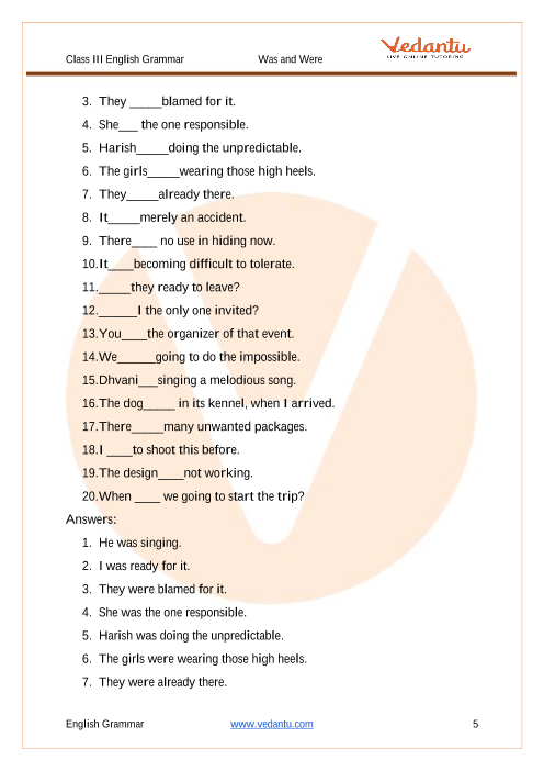 English Grammar Worksheets For Class 3 Pdf