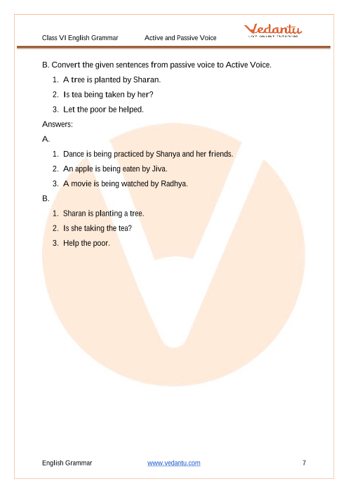 Cbse Class 6 English Grammar Active And Passive Voice