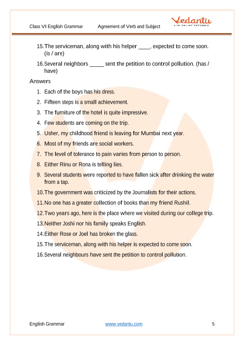 Free English Grammar Worksheets For Grade 6 Cbse Class 4 English