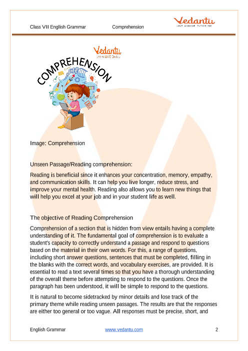 Unseen Passage 100 English Unseen Passages For Class 5 CBSE By