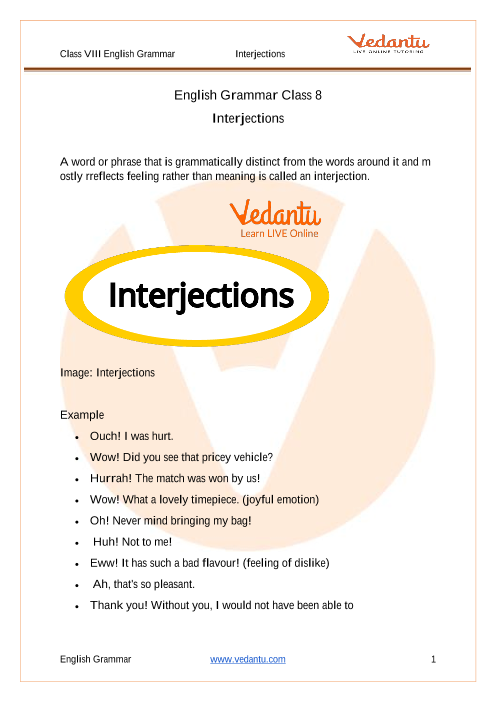 Interjection Grammar Interjections: English ESL Worksheets Pdf & Doc