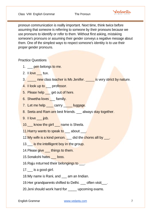 Grade 4 Grammar Lesson 8 Kinds Of Pronouns Good Grammar