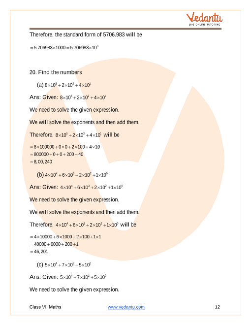 Important Questions For Cbse Class 7 Maths Chapter 1