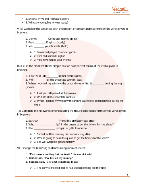 English Grammar Sample Paper Class 6 Examplepapers RBSE 10th English