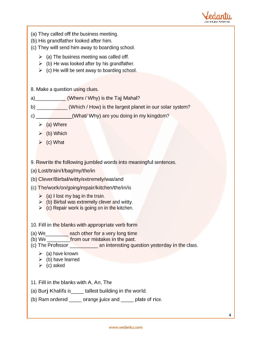 Icse Grammar Sample Papers Examplepapers UP Board 10 Model Paper