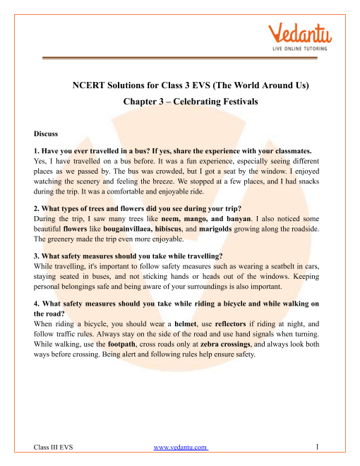 NCERT Solutions For Class 3 EVS Chapter 3 Water O Water Free PDF NCERT Solutions For Class 3 EVS Chapter 3 Water O Water Free PDF