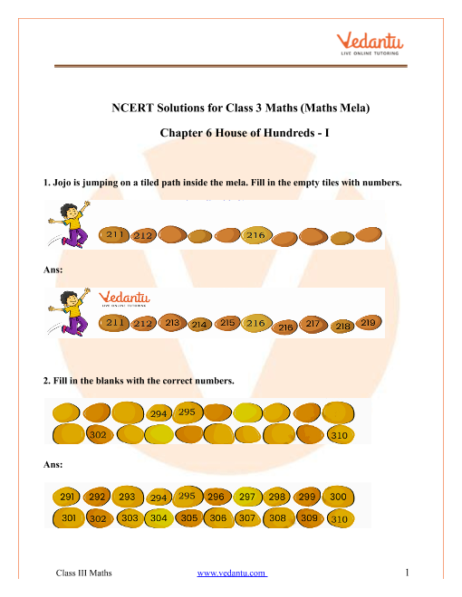 NCERT Solutions for Class 3 Maths Chapter 6 Fun With Give And Take - Free PDF