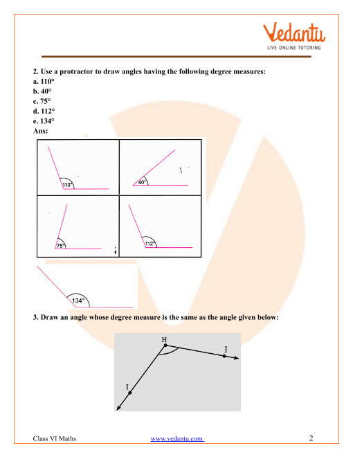 Measuring And Drawing Angles Worksheet Grade 6