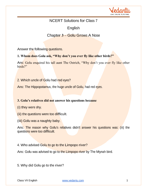 NCERT Solutions For Class 7 English An Alien Hand Chapter 3 The Desert