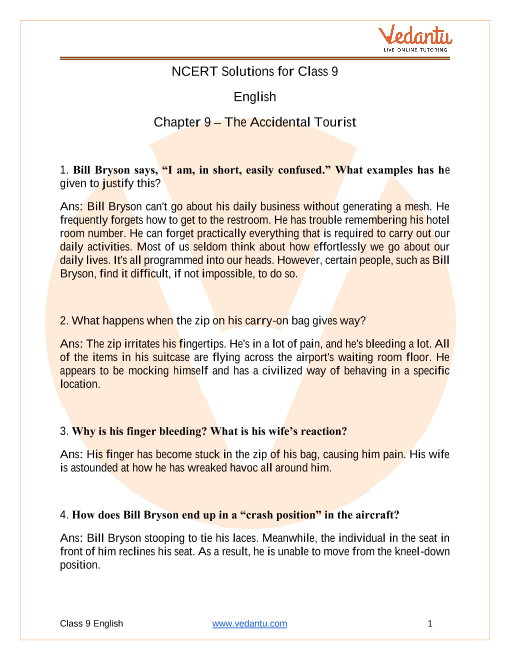 CLASSNOTES Class 9 English Notes Chapter 2 CLASSNOTES Class 9 English Notes Chapter 2