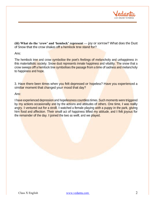 Summary Of The Poem Dust Of Snow In Hindi - Infoupdate.org