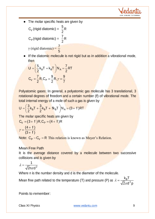 Cl 11 Physics Kinetic Theory Notes Pdf - Infoupdate.org