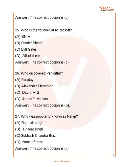 Quiz General Knowledge Questions For Class 2 Top 50 General Science 