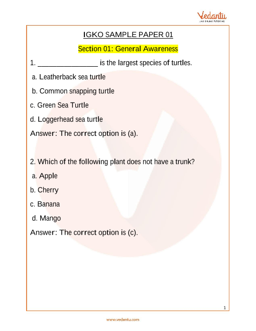 Olympiad General Knowledge Questions For Class 1 KnowledgeWalls