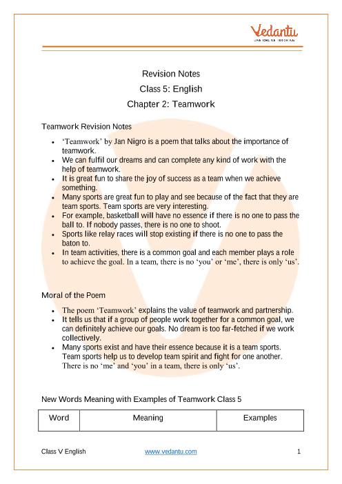 Teamwork Poem Pdf | Sitedoct.org