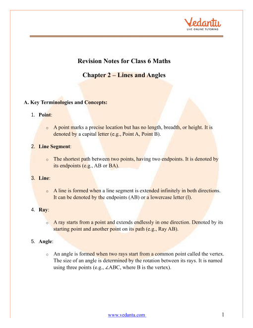 Whole Numbers Class 6 Notes CBSE Maths Chapter 2 PDF 