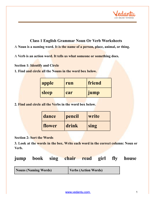 Action Words For Cl 1 - Infoupdate.org