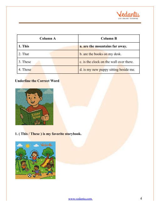 This That These Those Worksheet For Grade 1 Pdf Thekidsworksheet