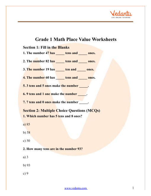 Place Value Worksheet Maker