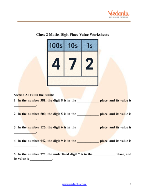 Place Value Worksheets For Grade 2 Pdf Grade 2 Math Place Value