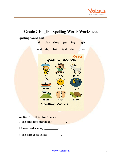 English Worksheets For Grade 2 Free Grade 2 English Worksheets #2