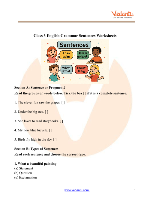 Grade 3 Grammar Worksheets
