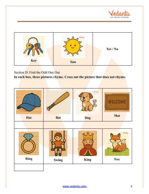 Printable Rhyming Worksheets Early Childhood Rhyming Worksheets