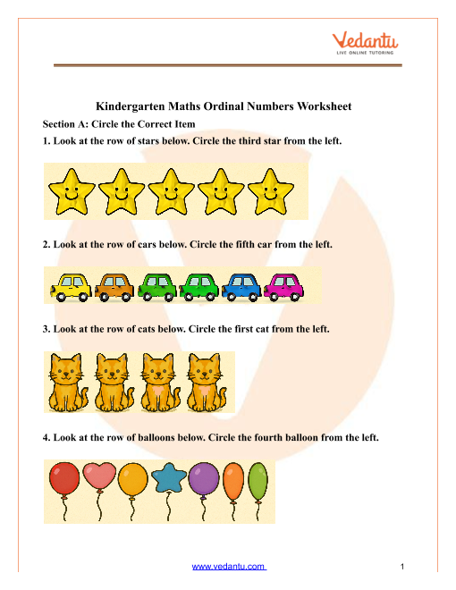 Ordinal Numbers Worksheet Kindergarten Pin On Ordinal Numbers