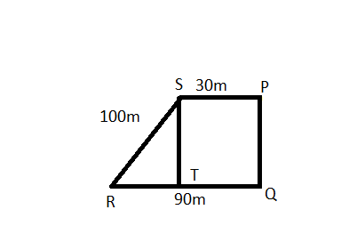 A field is in the shape of a trapezium having parallel sides 90 m and ...