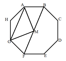 ABCDEFGH is a regular octagon. M is the midpoint of BF. How do you ...