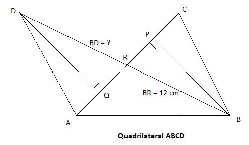 In a quadrilateral $ABCD$, $BP$ and $DQ$ are drawn perpendicular to ...