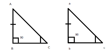 In two right triangles one side and an acute angle of one are equal to ...