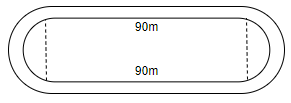 In the figure, the inside perimeter of a running track with ...