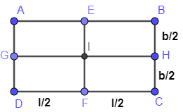 A rectangular sheet of paper ABCD is divided by 2 lines, each of which ...