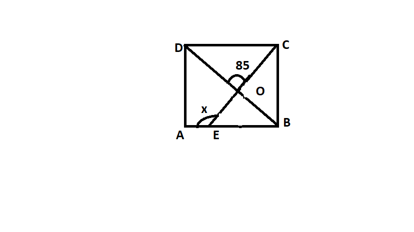 ABCD is a square in the figure, find x.\n \n \n \n \n ${\\text{A ...