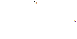 There is a rectangular parking lot with a length of 2x and a width of x ...