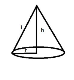 Find the slant height and vertical height of a cone with radius 5.6 cm ...