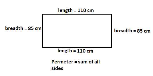 The length and breadth of a rectangular field are 110m and 85m ...