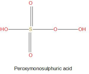 The oxidation numbers of the sulphur atoms in peroxomonosulphuric acid ...